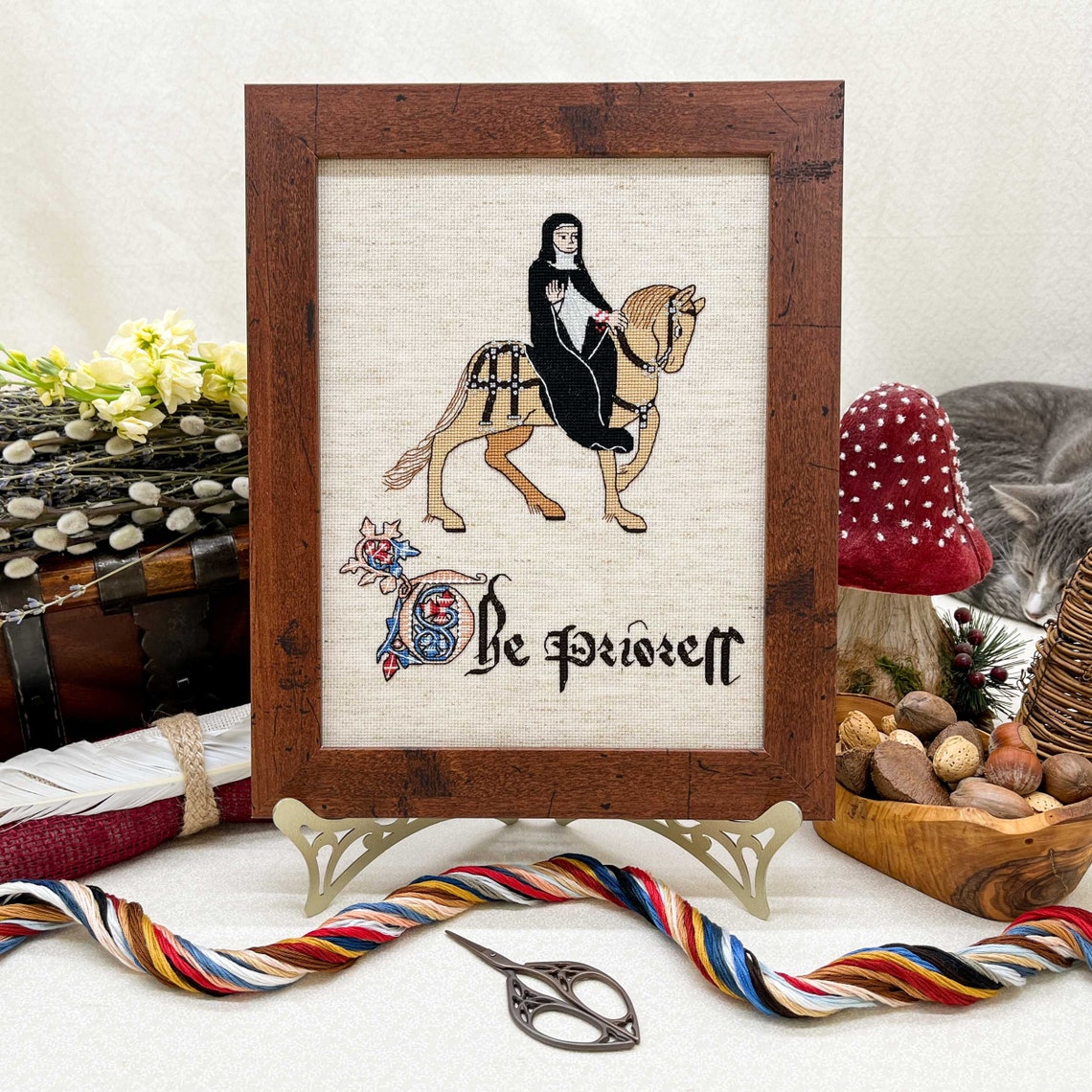 Canterbury Tales Cross Stitch Pattern: the Prioress | PDF Instant ...