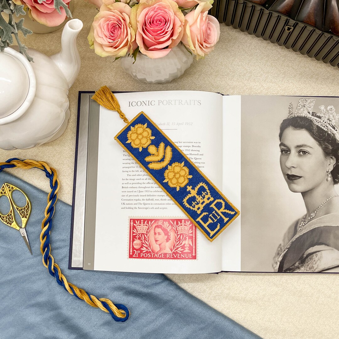 Elizabeth II Bookmark Cross Stitch Pattern | PDF Instant Download ...