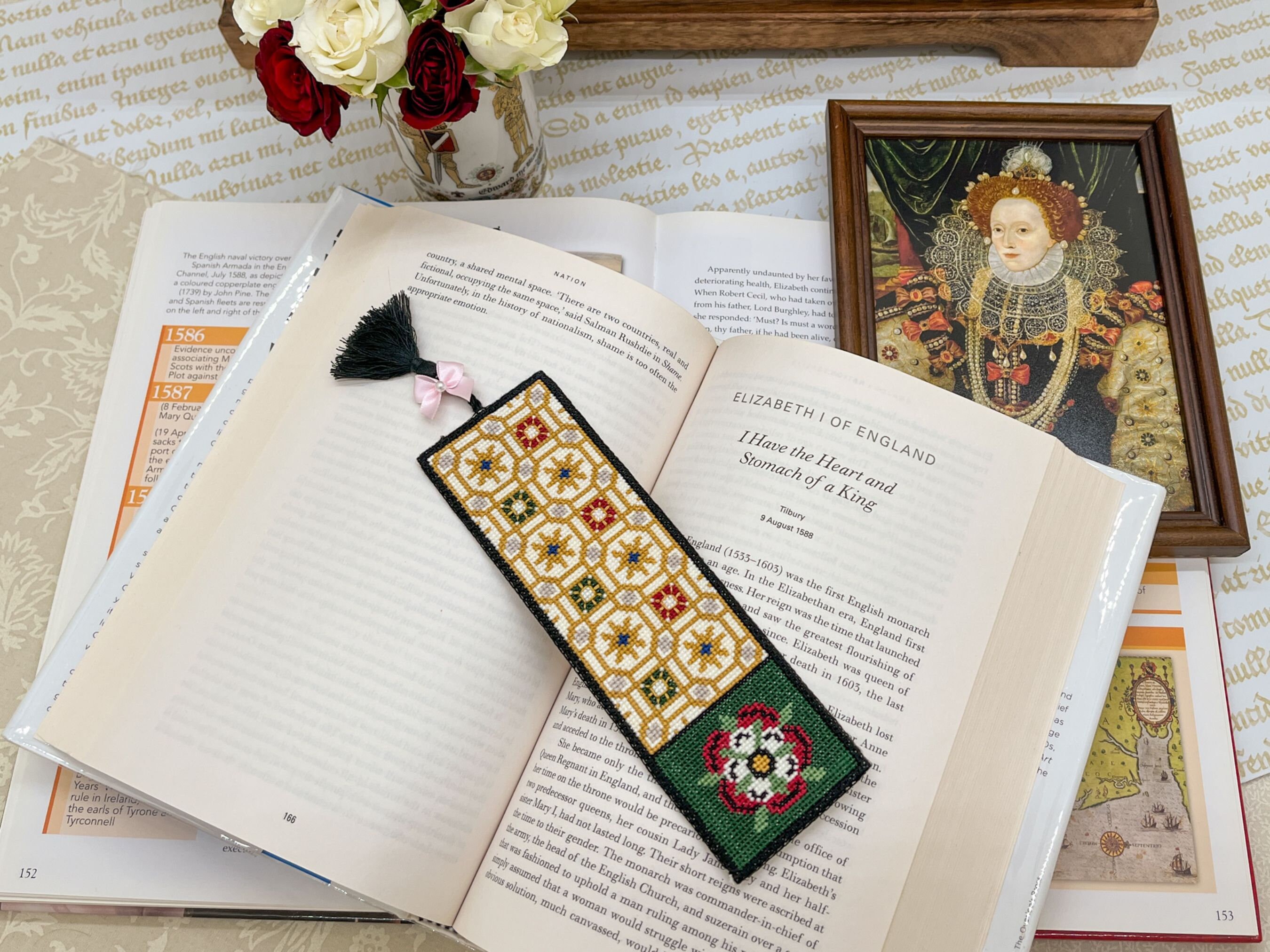 Elizabeth I Bookmark Cross Stitch Pattern PDF Instant Download Gift for ...