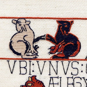 Bayeux Tapestry Cross Stitch Pattern: Aelfgyva and Cleric | PDF Instant ...