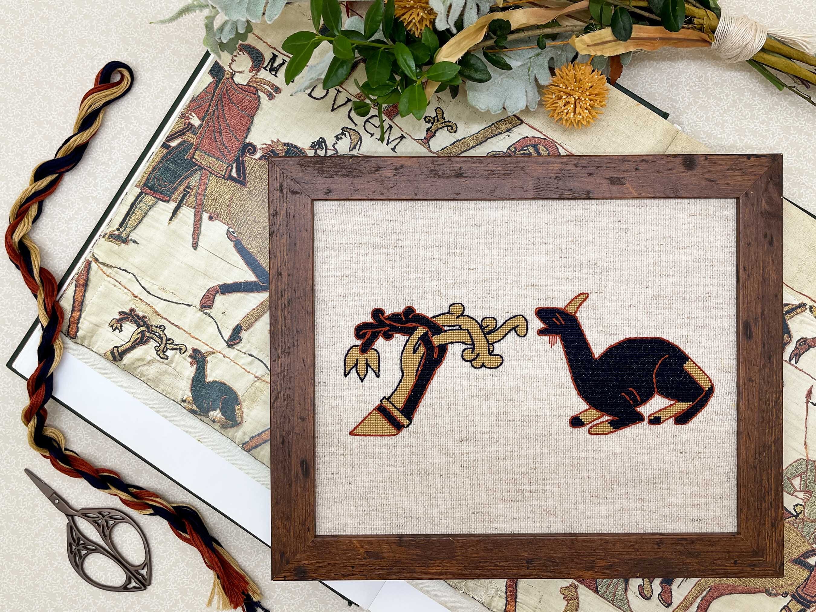 Bayeux Tapestry Cross Stitch Pattern: Goat and Tree | PDF Instant ...