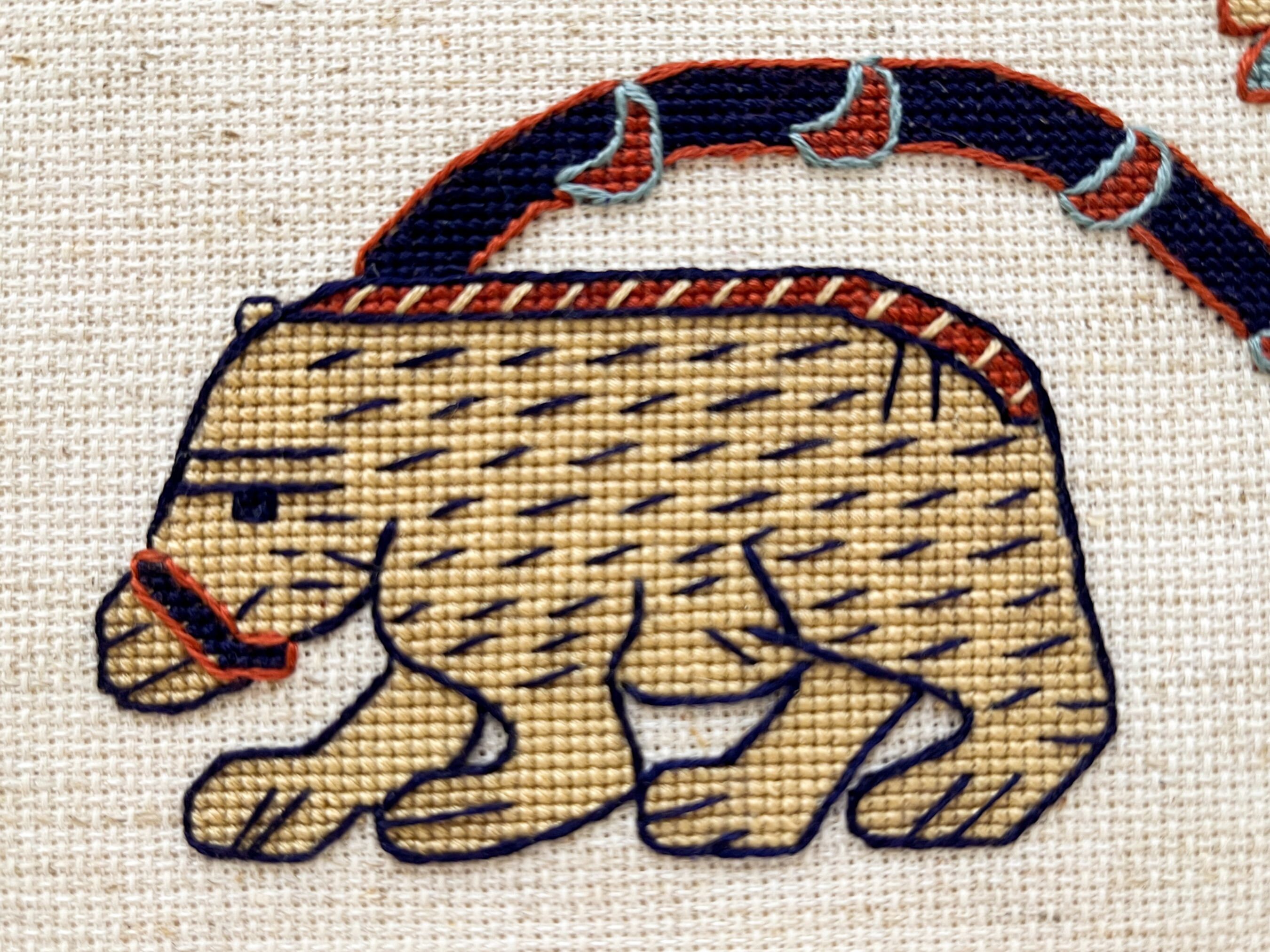 Bayeux Tapestry Cross Stitch Pattern: Warrior With Bear Border Art ...