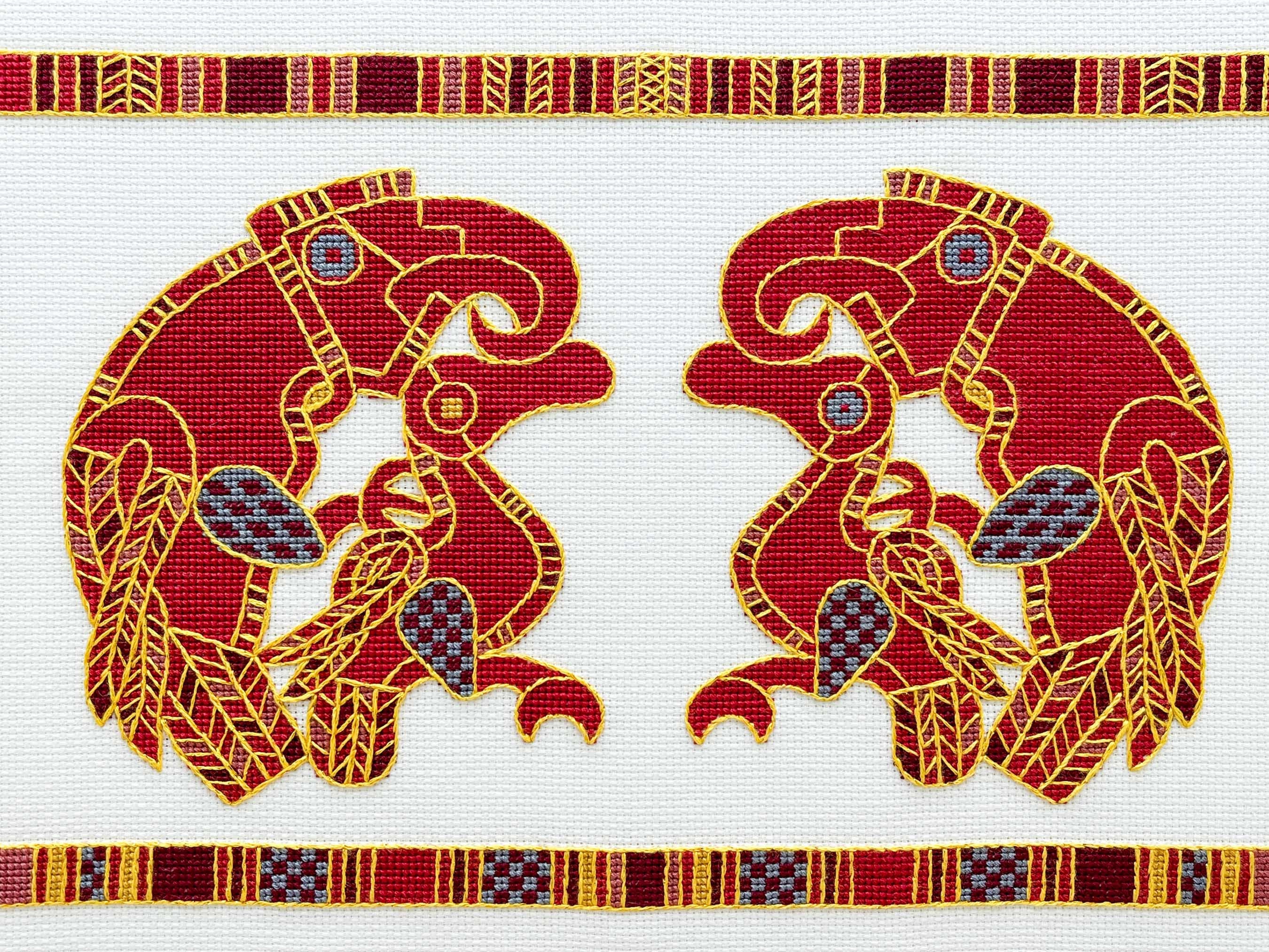 Sutton Hoo Birds Cross Stitch Pattern | PDF Instant Download | Gift for ...