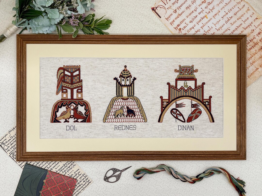 Bayeux Tapestry Cross Stitch Pattern: Brittany Towns PDF - Etsy