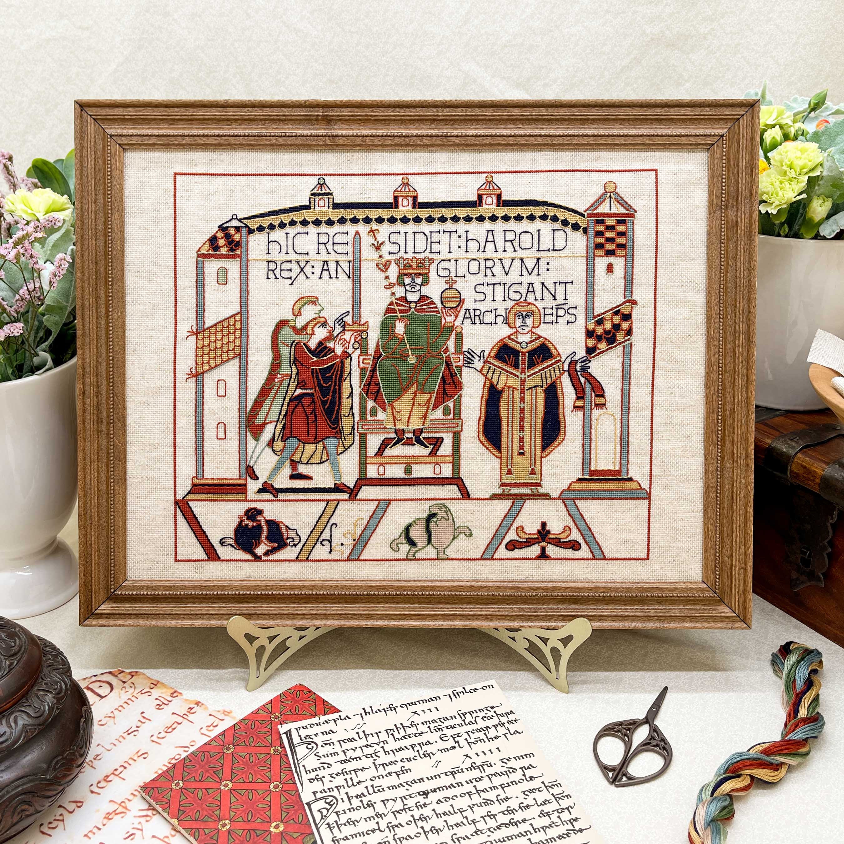 Bayeux Tapestry Cross Stitch Pattern: Harold Enthroned | PDF Instant ...