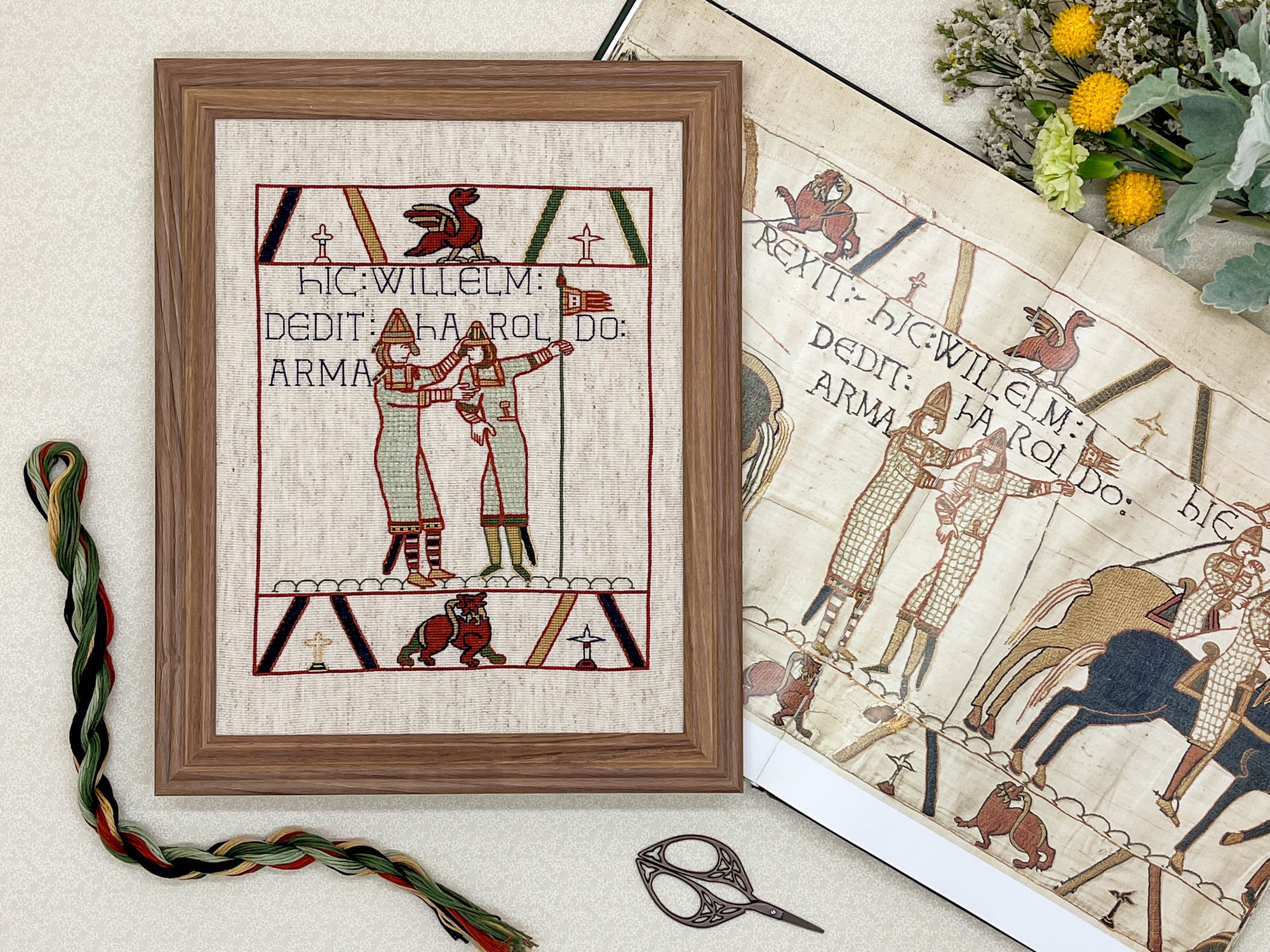 Bayeux Tapestry Cross Stitch Pattern: William Giving Arms to Harold ...