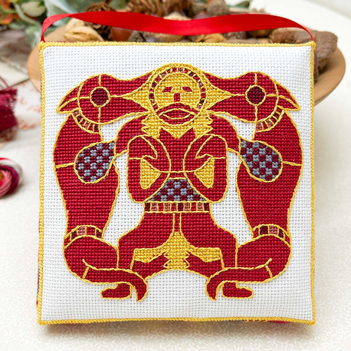Sutton Hoo Wolves Ornament Cross Stitch Pattern | PDF Instant Download ...