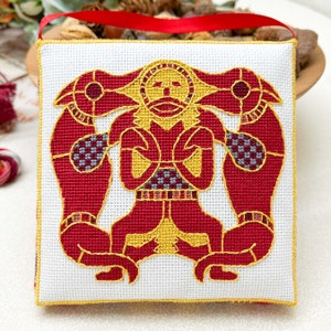 Sutton Hoo Wolves Ornament Cross Stitch Pattern | PDF Instant Download ...