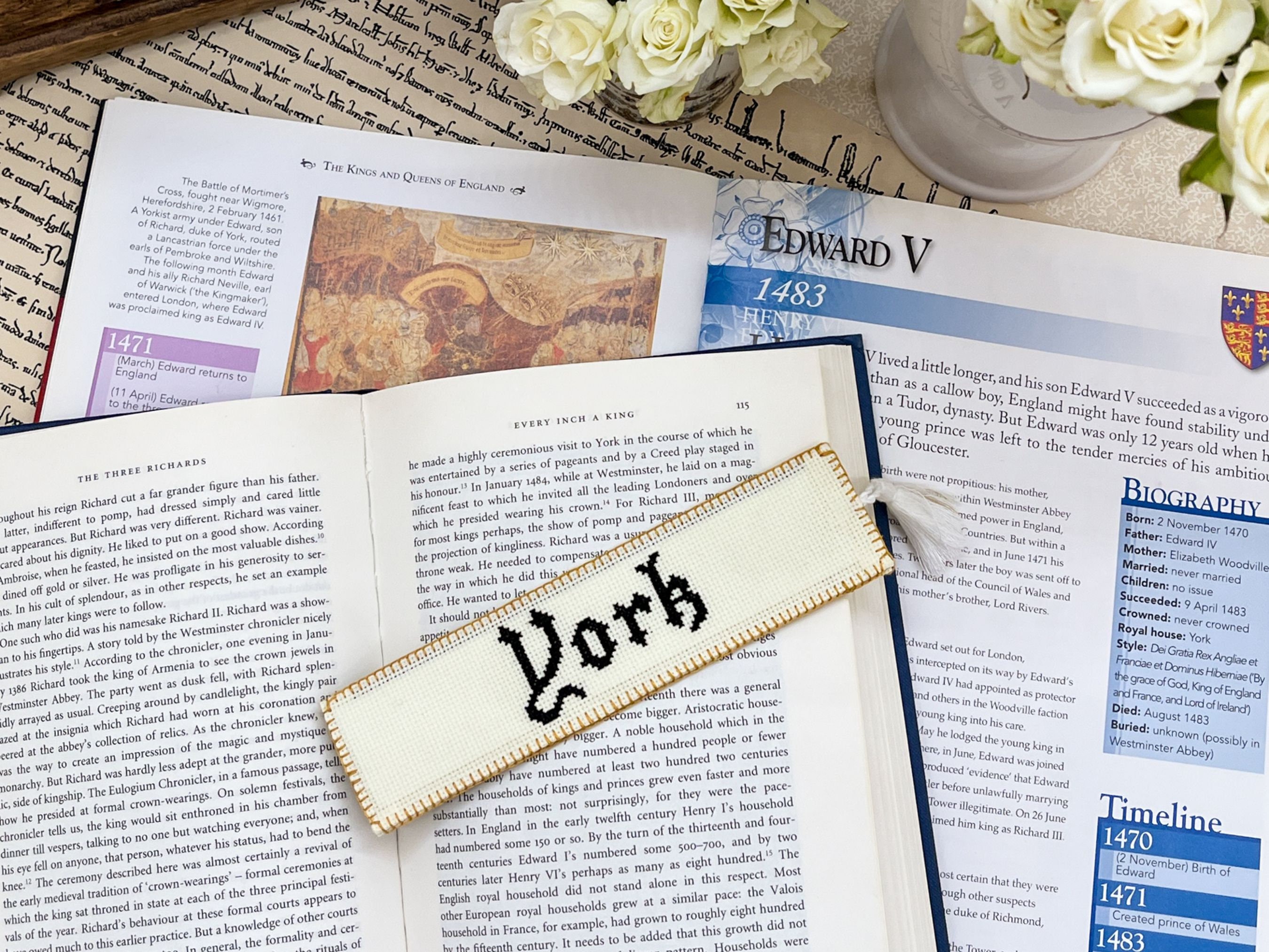 House of York Bookmark Cross Stitch Pattern | PDF Instant Download ...