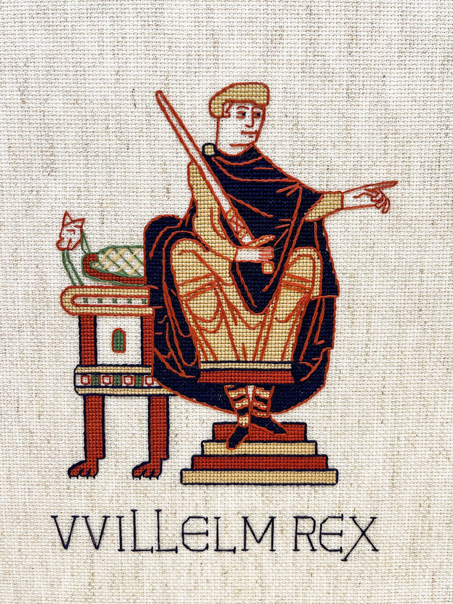 Bayeux Tapestry Cross Stitch Pattern: Three Kings of 1066 | PDF Instant ...