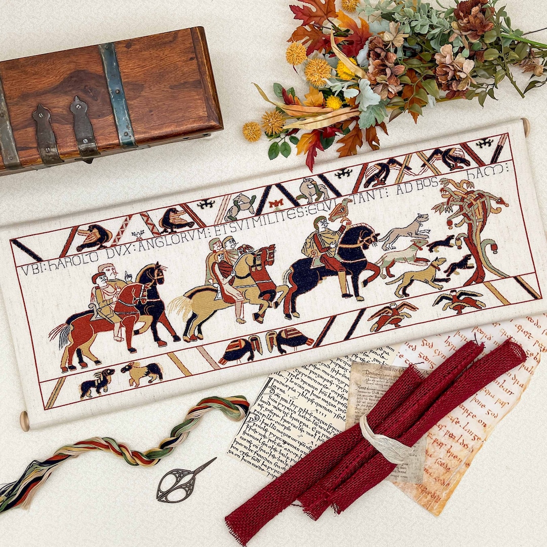 Bayeux Tapestry Cross Stitch Pattern: Harold Godwinson’s Entourage ...