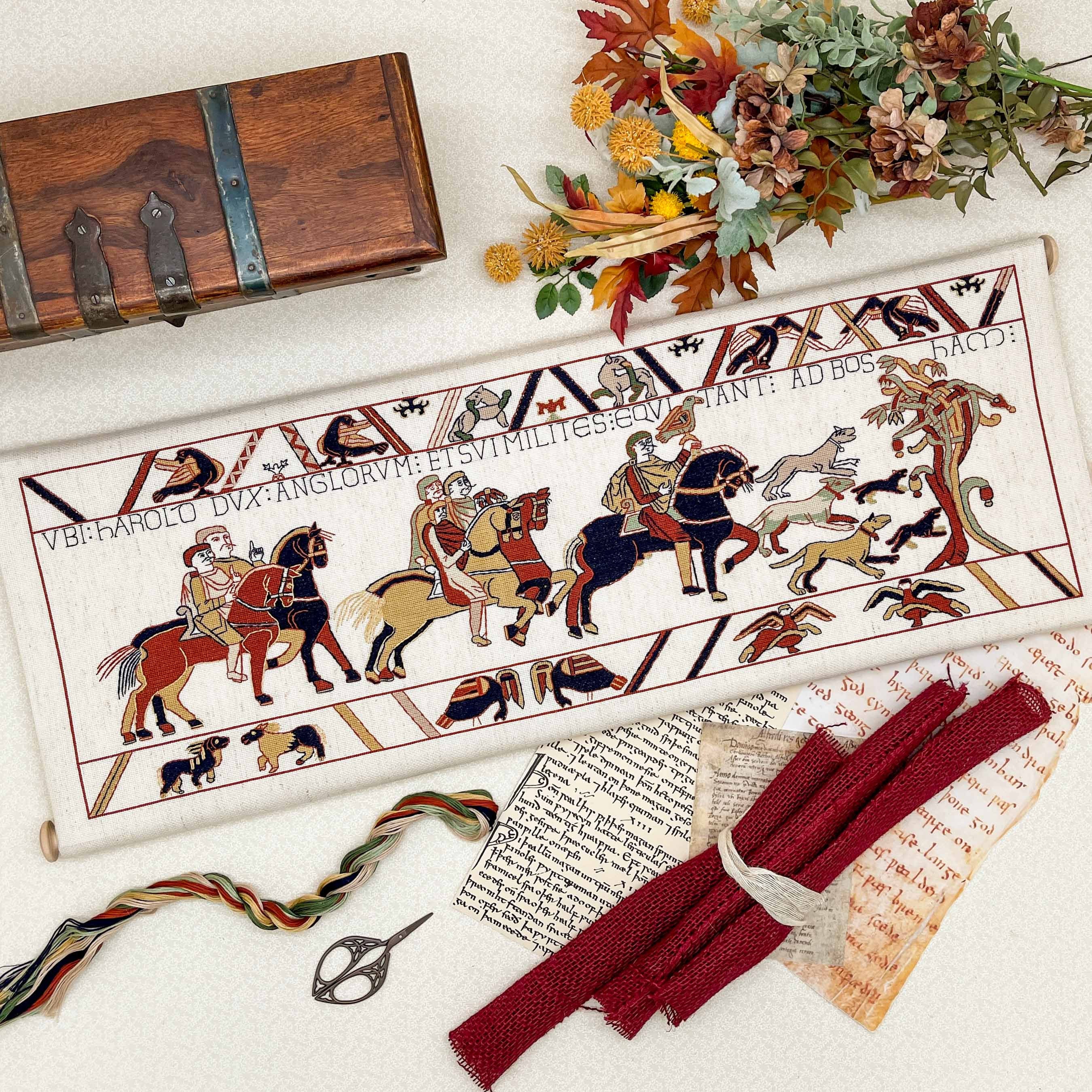 Bayeux Tapestry Cross Stitch Pattern Harold Godwinson s Entourage bayeux-tapestry-cross-stitch-pattern-harold-godwinson-s-entourage