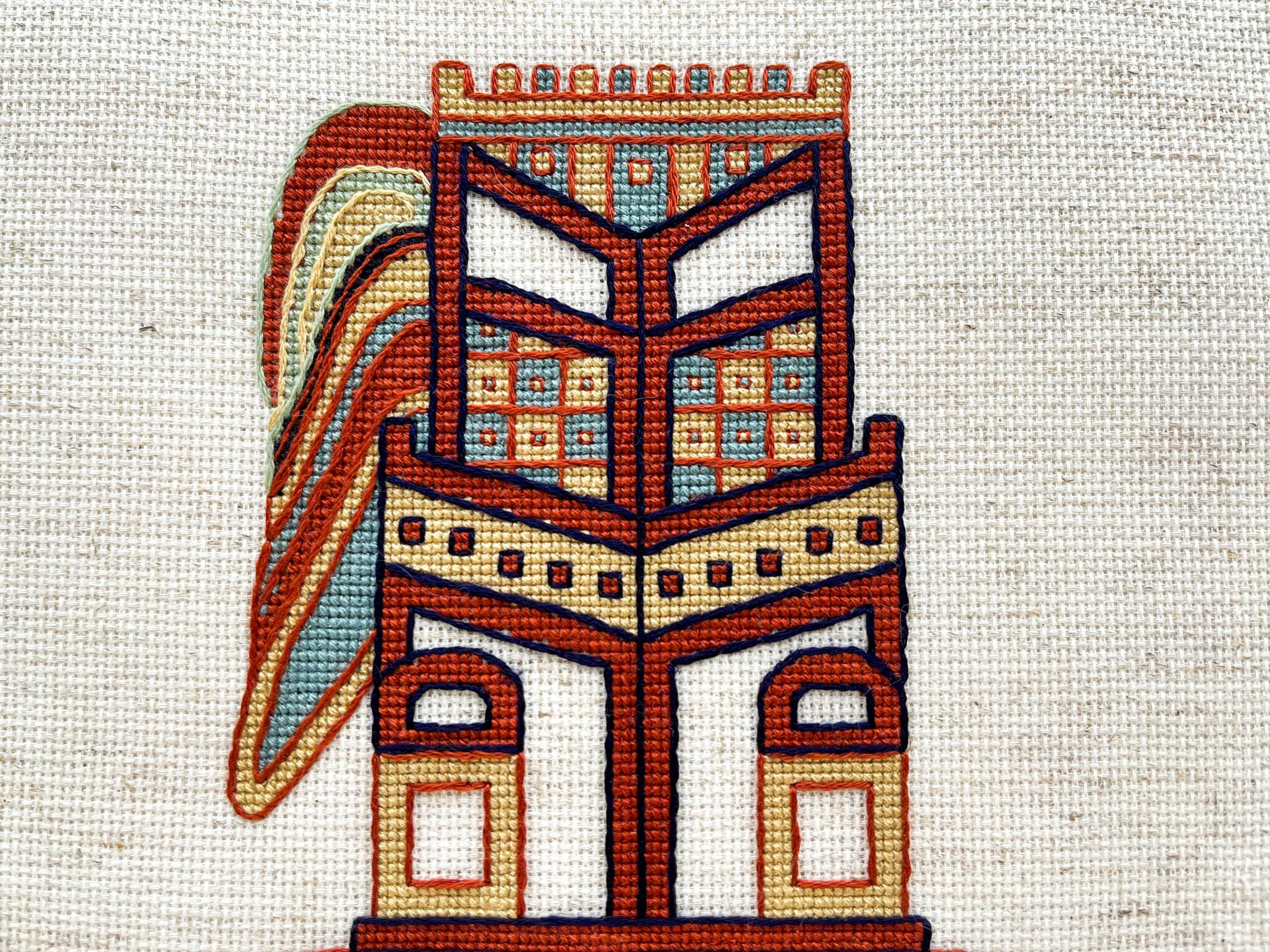 Bayeux Tapestry Cross Stitch Pattern: Fortification of Dol in Brittany ...