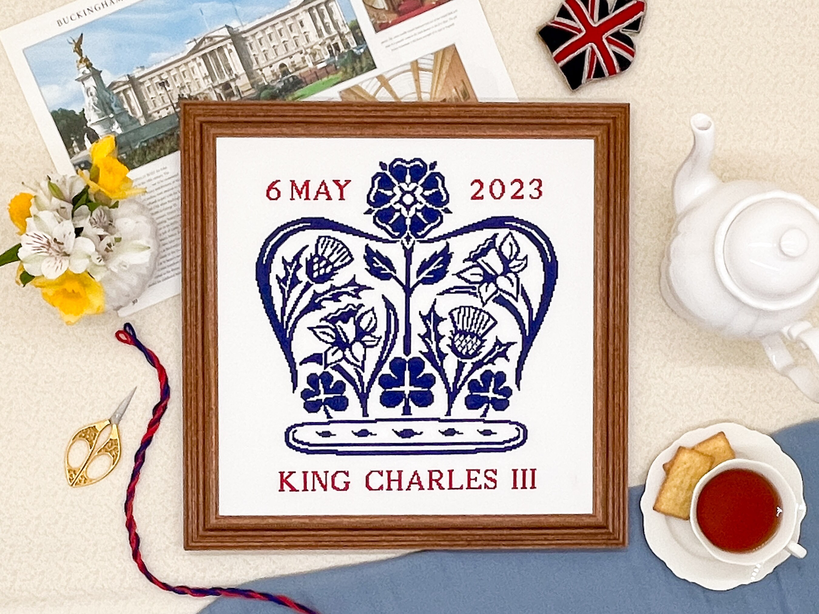 Charles III Coronation Emblem Cross Stitch Pattern PDF - Etsy