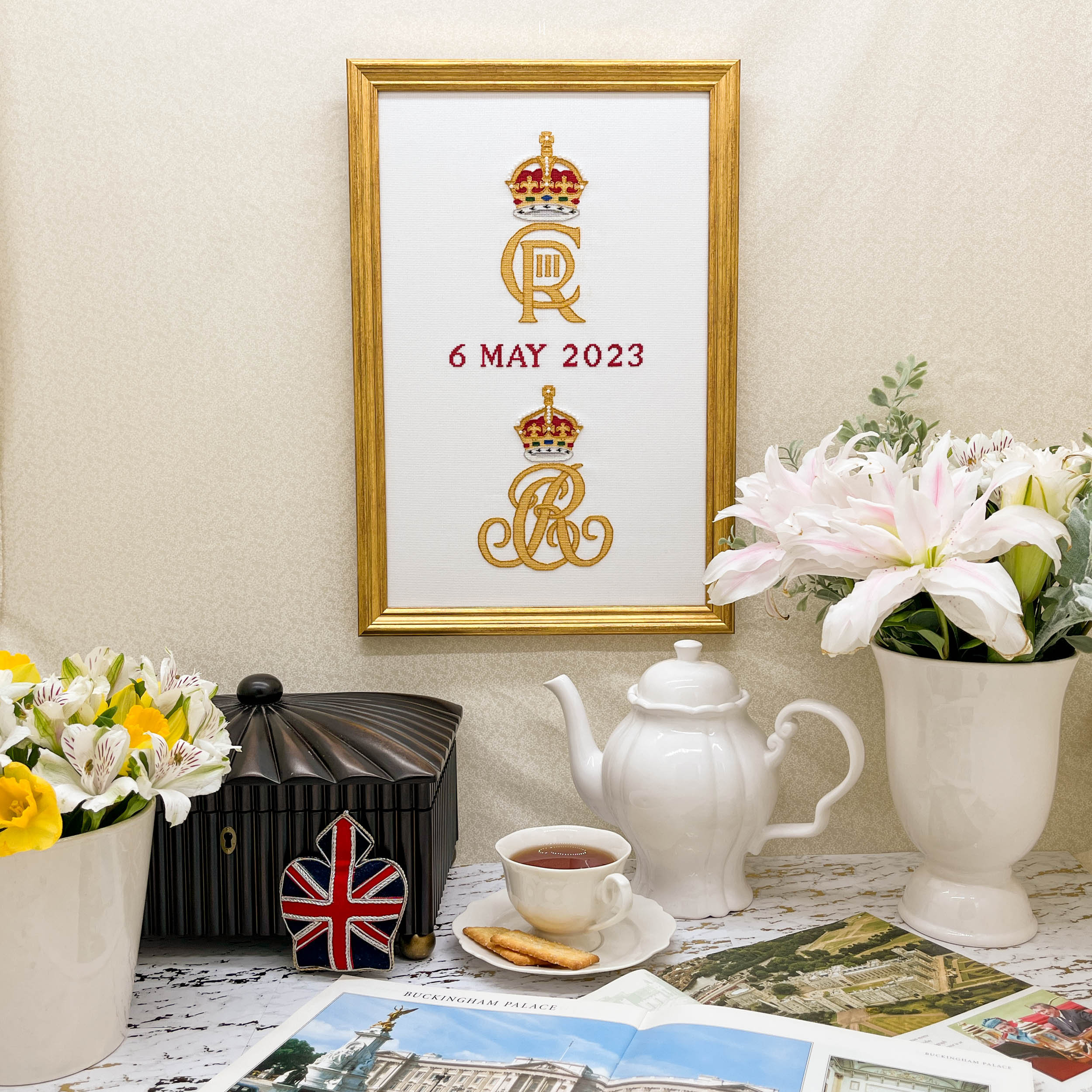 Charles III Coronation Cyphers Cross Stitch Pattern PDF Instant ...