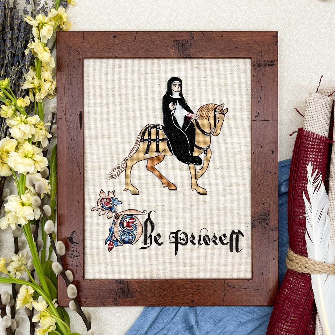 Canterbury Tales Cross Stitch Pattern: the Prioress | PDF Instant ...