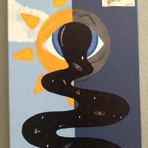 Day & Night Time Sees All Painting - Hand Painted by Mackenzie Ganey - Etsy