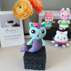 Gabby's Dollhouse Fondant Cake Topper - Cakey Cat/mercat/kitty Fairy ...