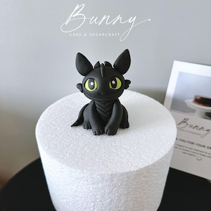 Toothless Dragon/light Fury Dragon Fondant Cake Topper - Etsy