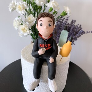 Personalised Seated Male Figure Fondant Cake Topper - Etsy