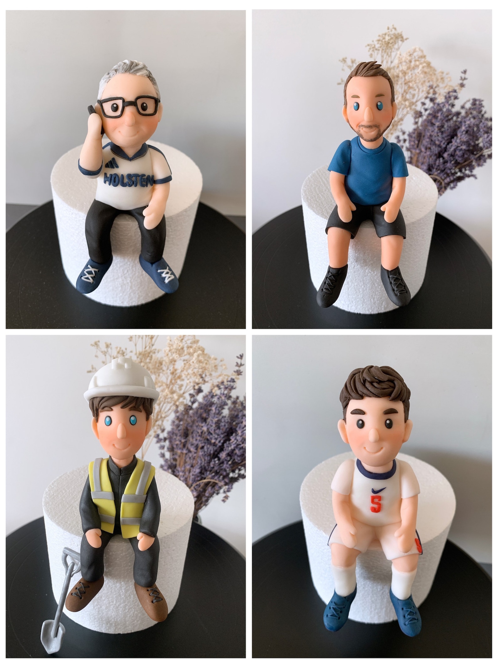 Personalised Seated Male Figure Fondant Cake Topper - Etsy
