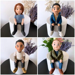 Personalised Seated Male Figure Fondant Cake Topper - Etsy