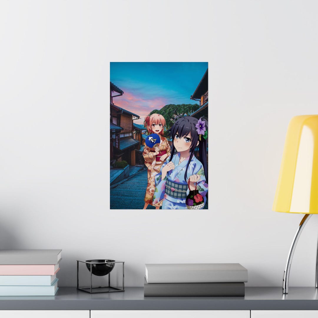 Anime Waifu Poster Girls in Kyoto, Japan With Yukatas Aesthetic Wall ...