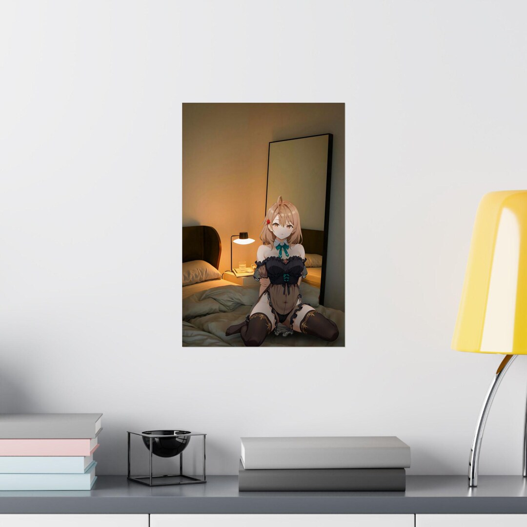 Anime Waifu Girl Poster Bedroom Aesthetic Scene Cozy Dreamy Wall Art ...
