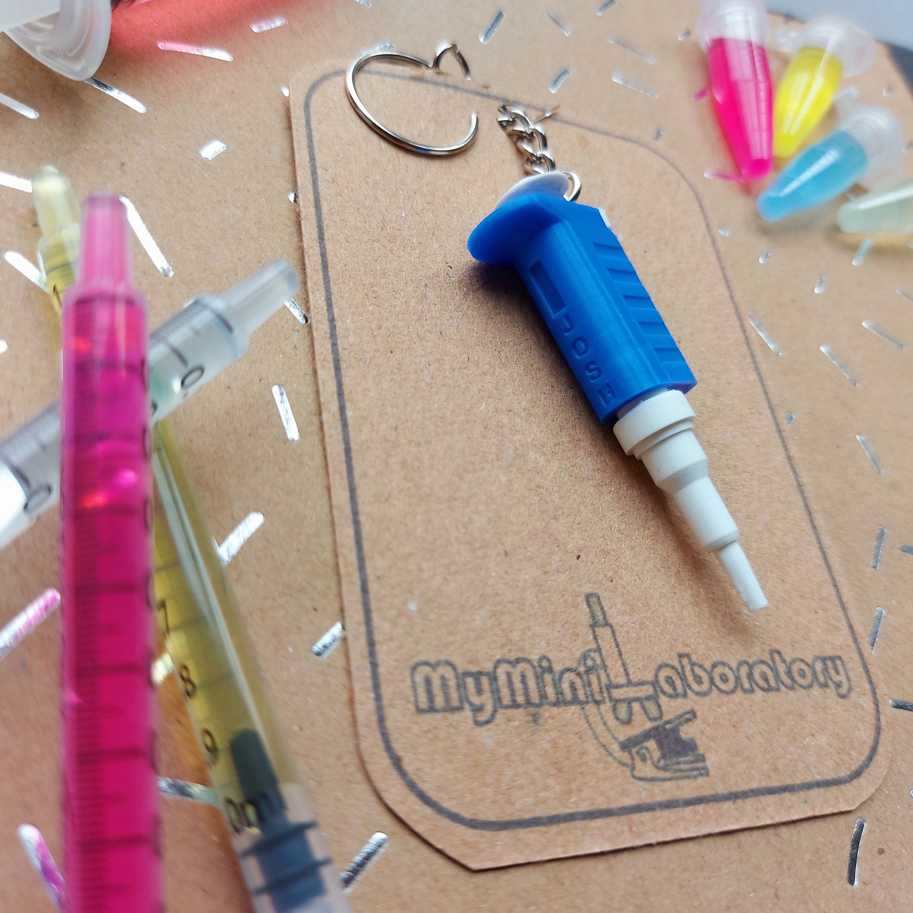 Pipette Keychain With Personalisation Science Keyring - Etsy