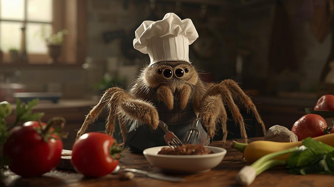 GREASE SPIDER Having Its Delicious MEAL at the Grannys Kitchen - Etsy