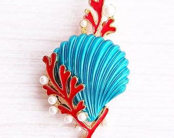 Seashell Brooch | Etsy