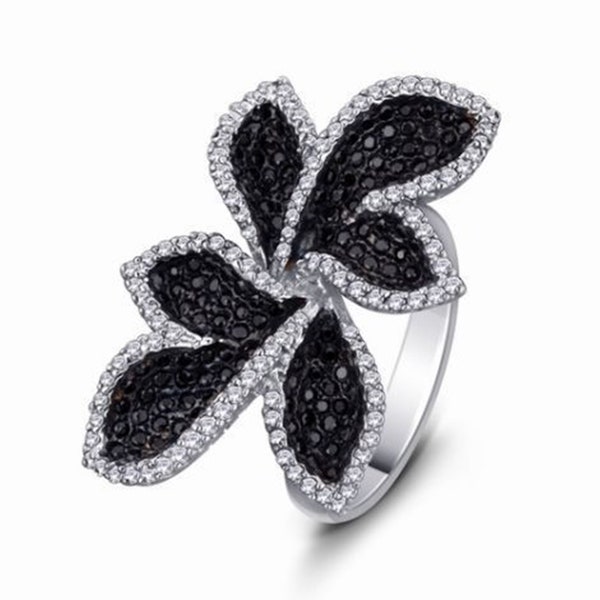 Floral Cocktail Ring - Etsy