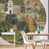 Round Wallpaper • Forest Wall Decal • Peel and Stick • Removable ...