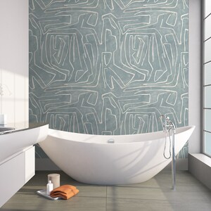 Abstract Line Maze Wallpaper, Removable Wallpaper Peel and Stick or ...