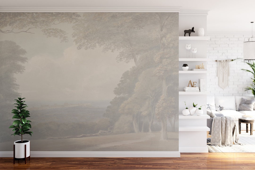 Windsor Castle Landscape Peel and Stick Wallpaper Mural: Soft ...