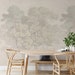 Muted Trees Wallpaper, Woodland Mural, Tree Painting, Muted Green ...