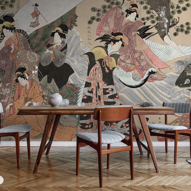 Japanese Wallpaper - Etsy