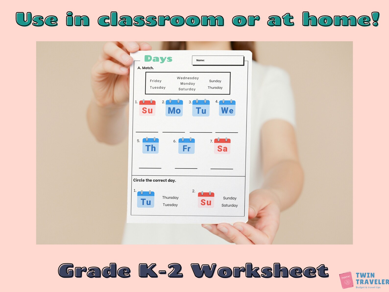 1st Grade Worksheets on Days of the Week | PDF English Days of the Week ...