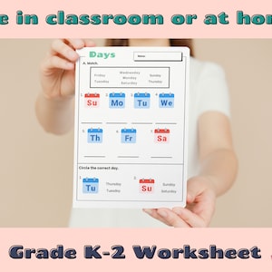 1st Grade Worksheets on Days of the Week | PDF English Days of the Week ...