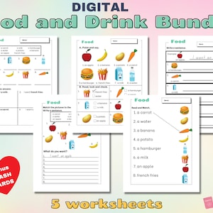 1st Grade Worksheet on Food Vocabulary | English Food Worksheet for ...