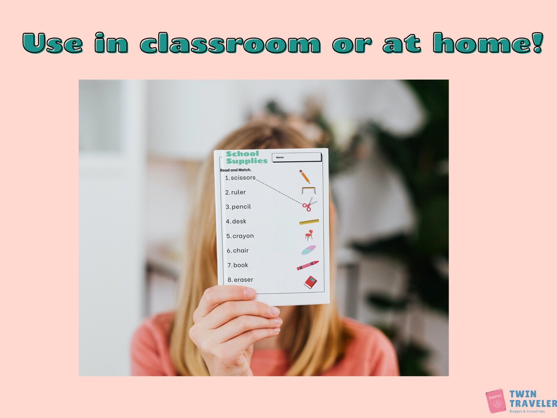 1st Grade Worksheets - School Supplies | PDF English School Objects ...