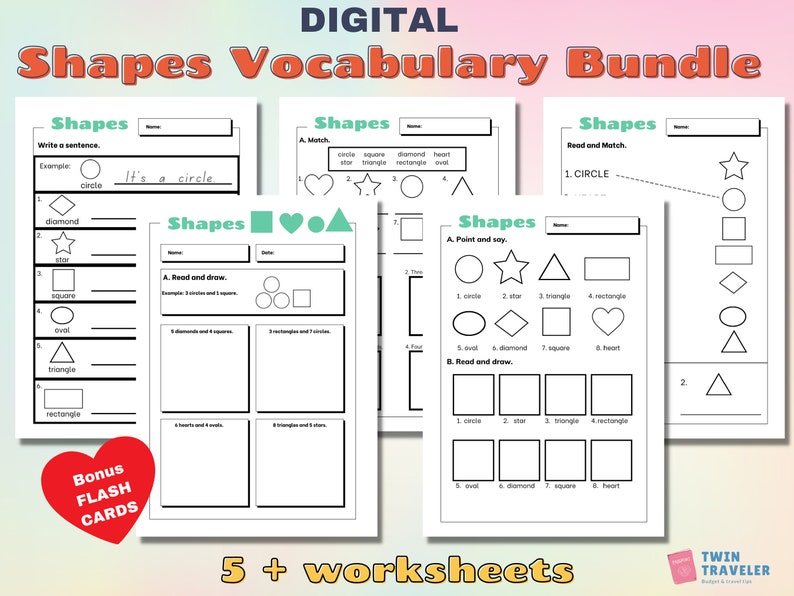 1st Grade Worksheets on Shapes | PDF English Shape First Grade ...