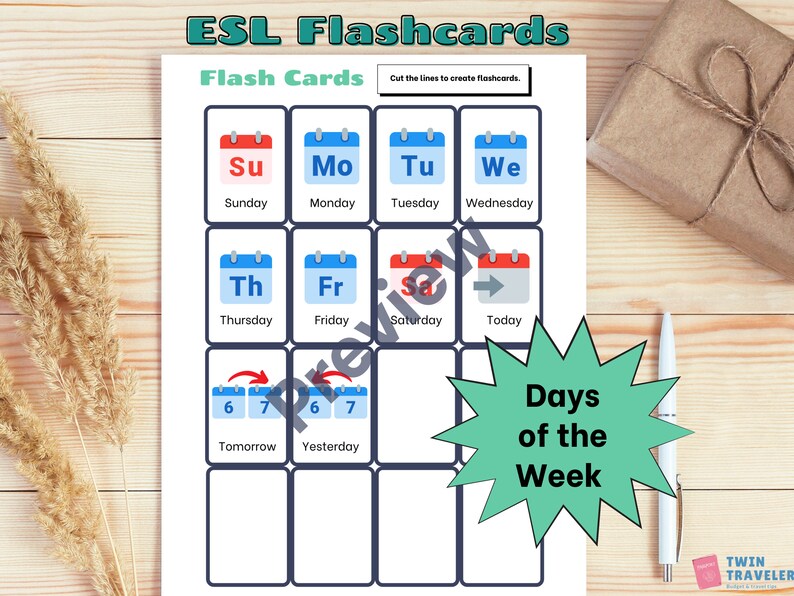 ESL Flash Card Bundle for School Supplies, Colors, Shapes, Weather ...