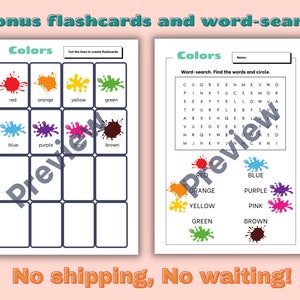 Color ESL 1st Grade Worksheet Packet | PDF English Color Worksheet ...