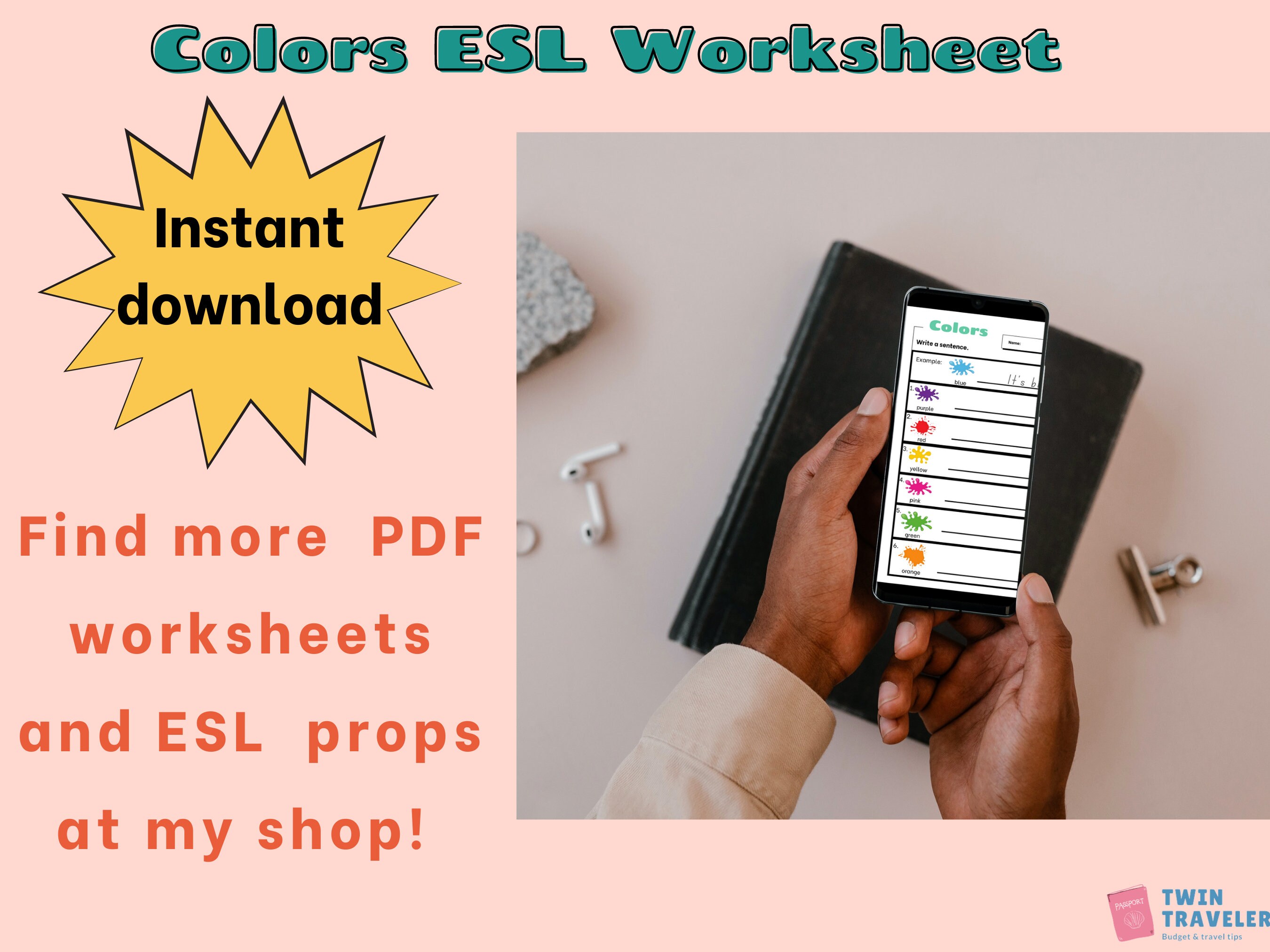 ESL Grade 1 Color Worksheet - Sentences | Printable ESL Grade 1 Color ...