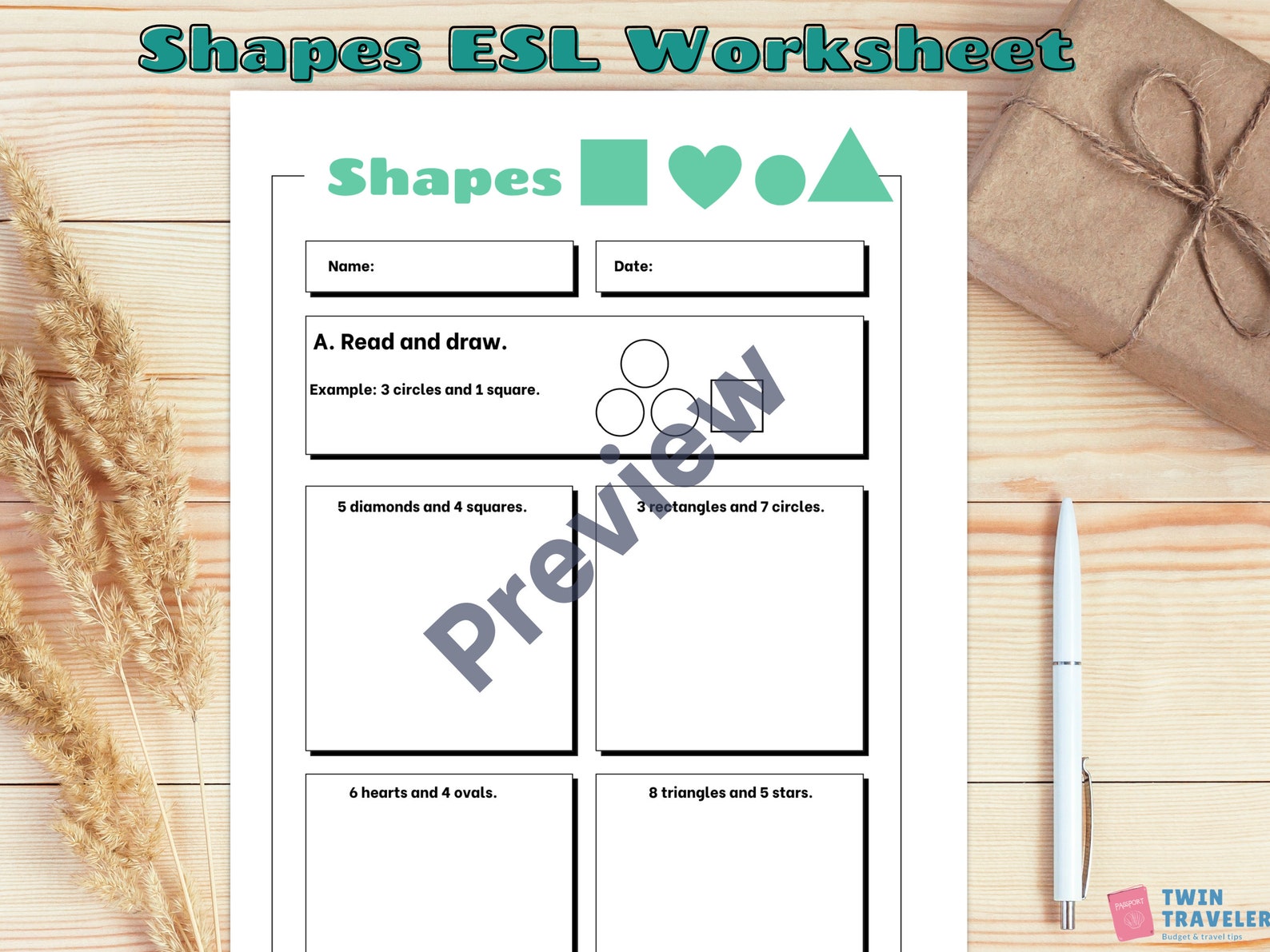 1st Grade Worksheets on Shapes | PDF English Shape First Grade ...