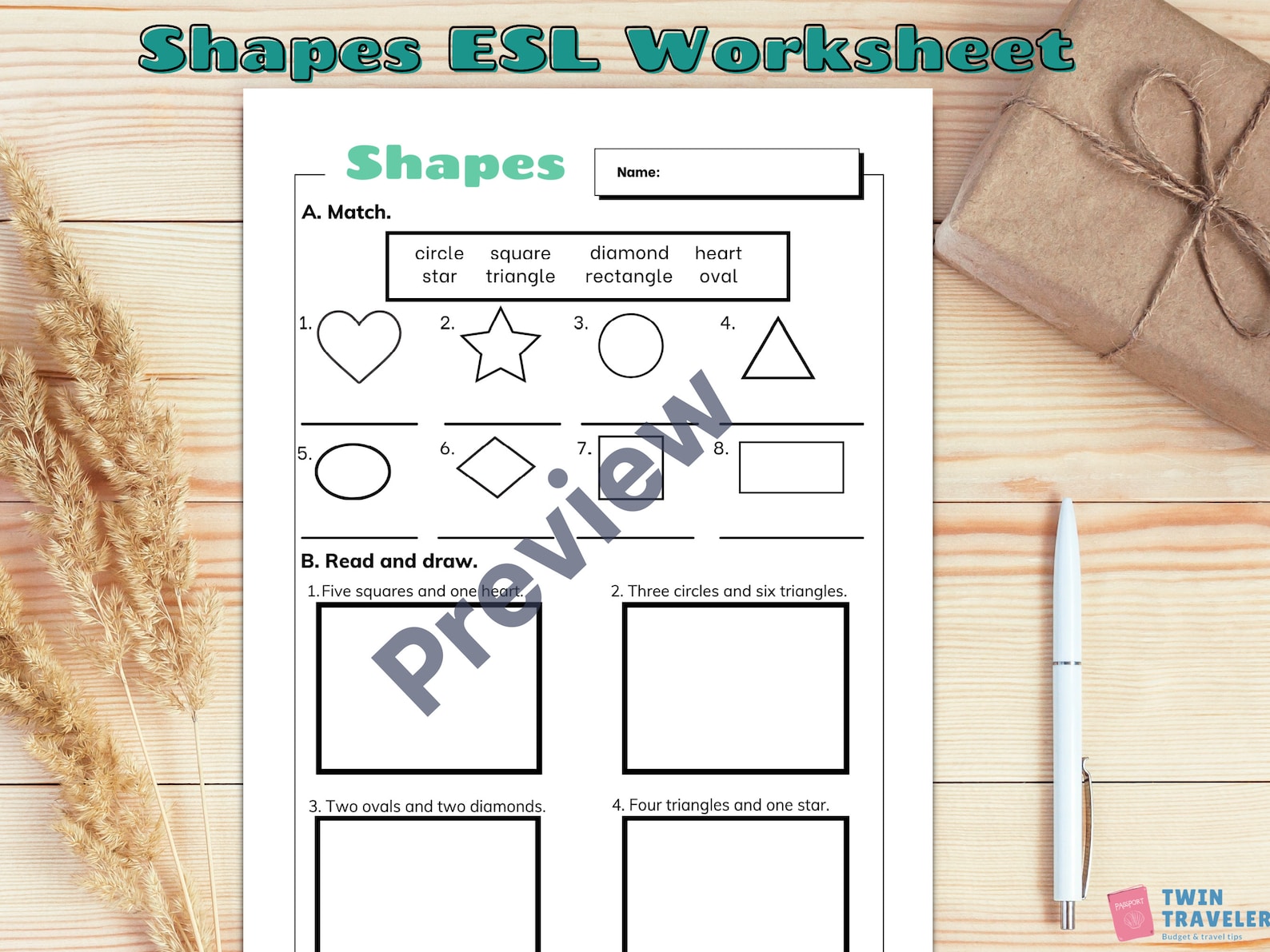 1st Grade Worksheets on Shapes | PDF English Shape First Grade ...