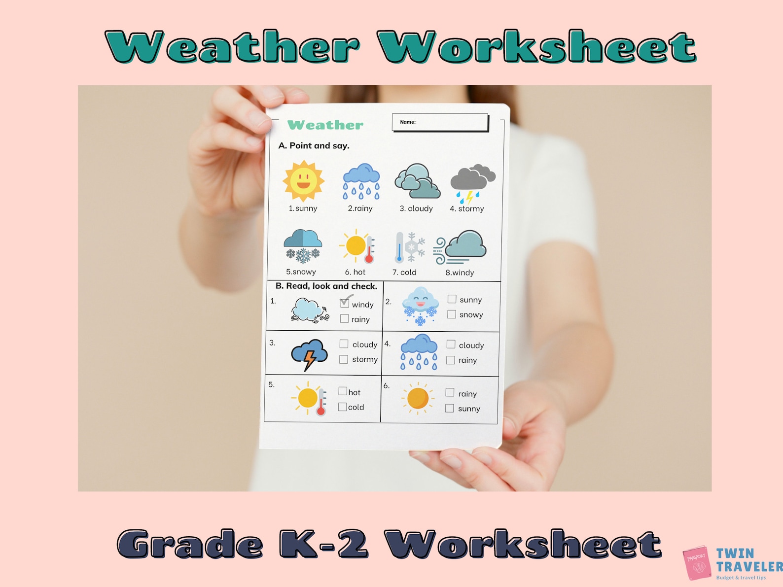 First Grade Printable Worksheets on Weather | PDF English Weather First ...