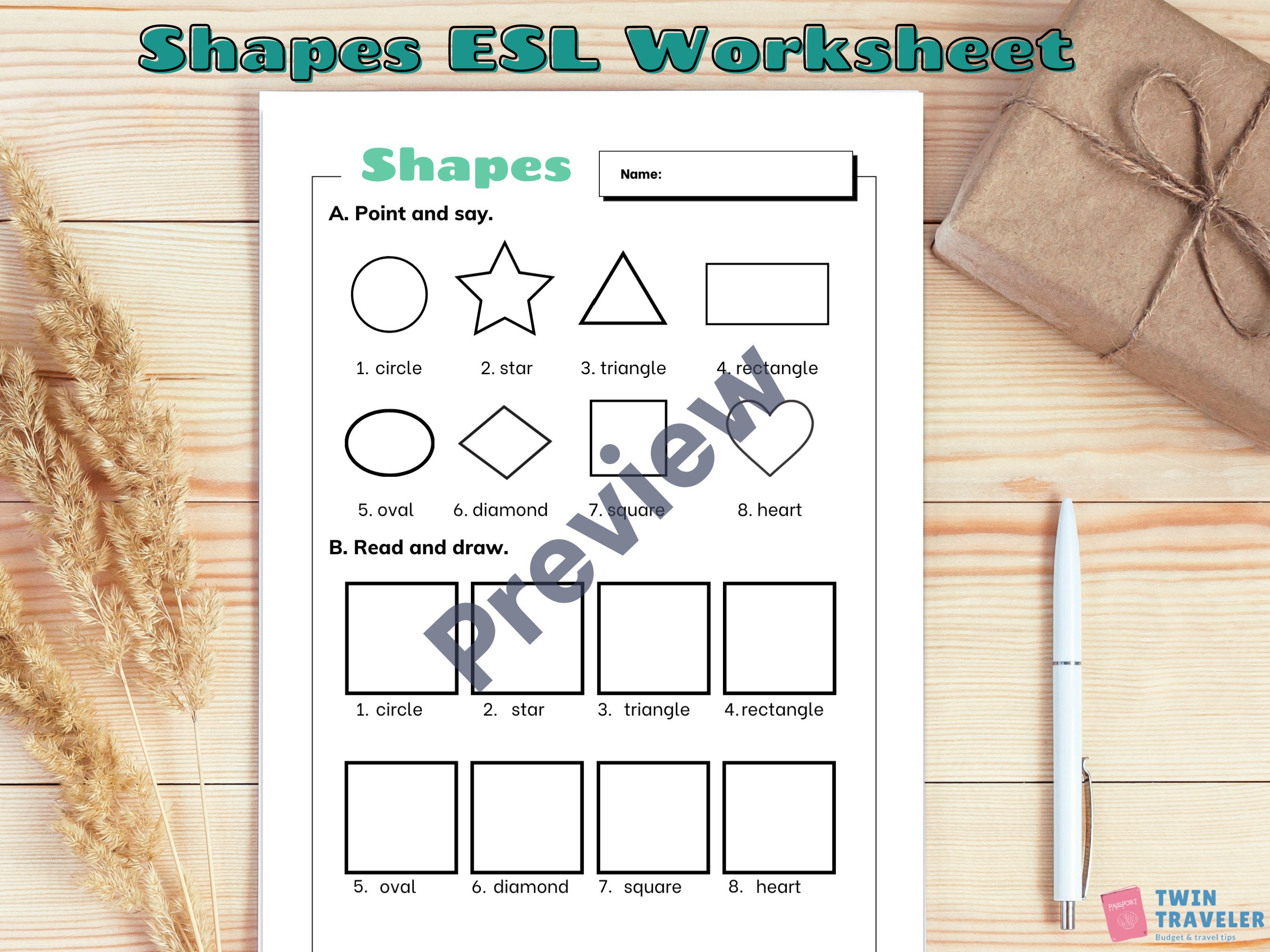 1st Grade Worksheets on Shapes | PDF English Shape First Grade ...