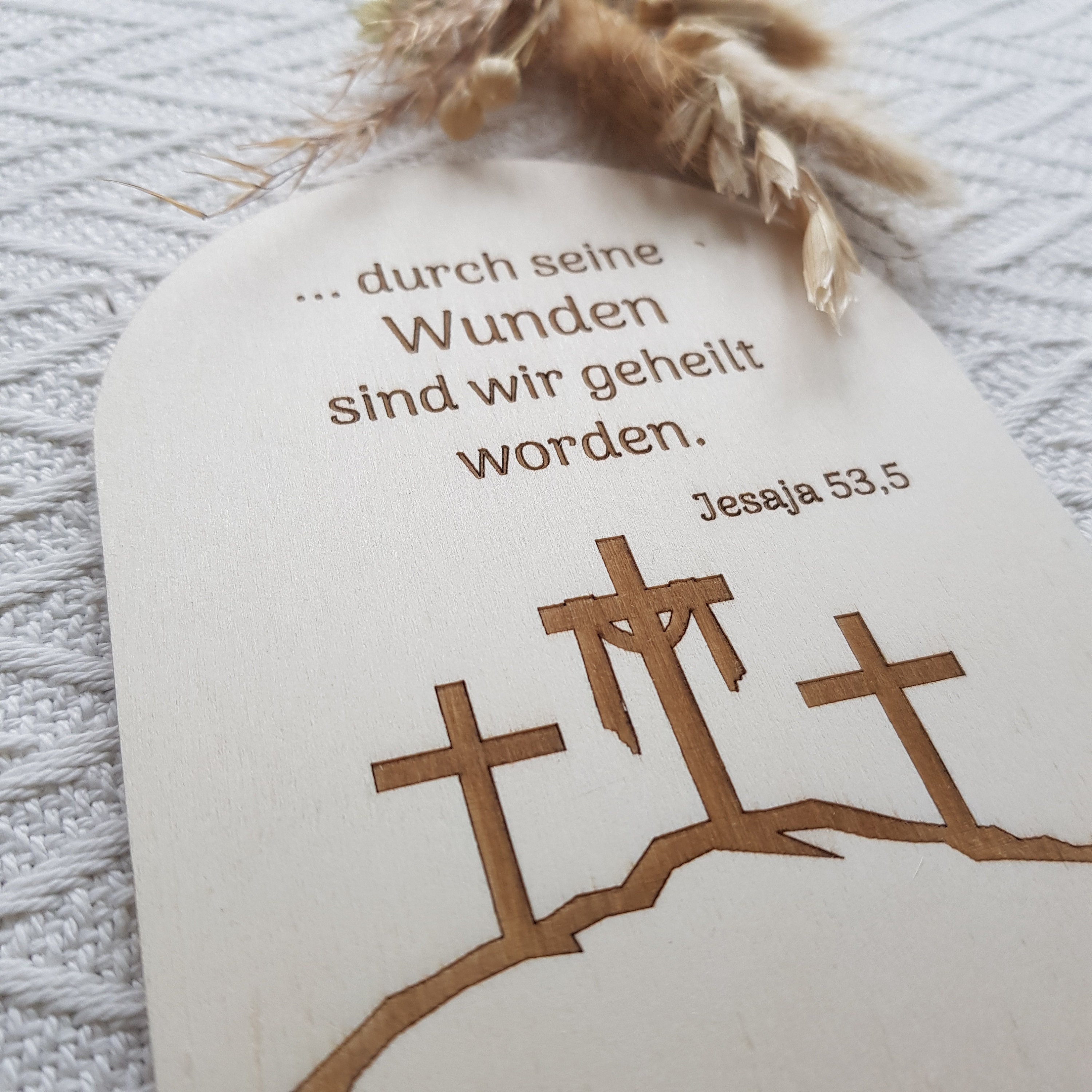 Holzkarte mit Bibelvers Ostern christlich - Etsy.de